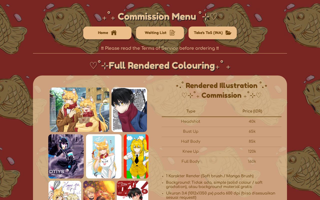 Take's Commission Page